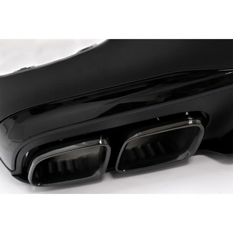 Difusor trasero con salidas de escape Negras para Mercedes GLC Coupe ...