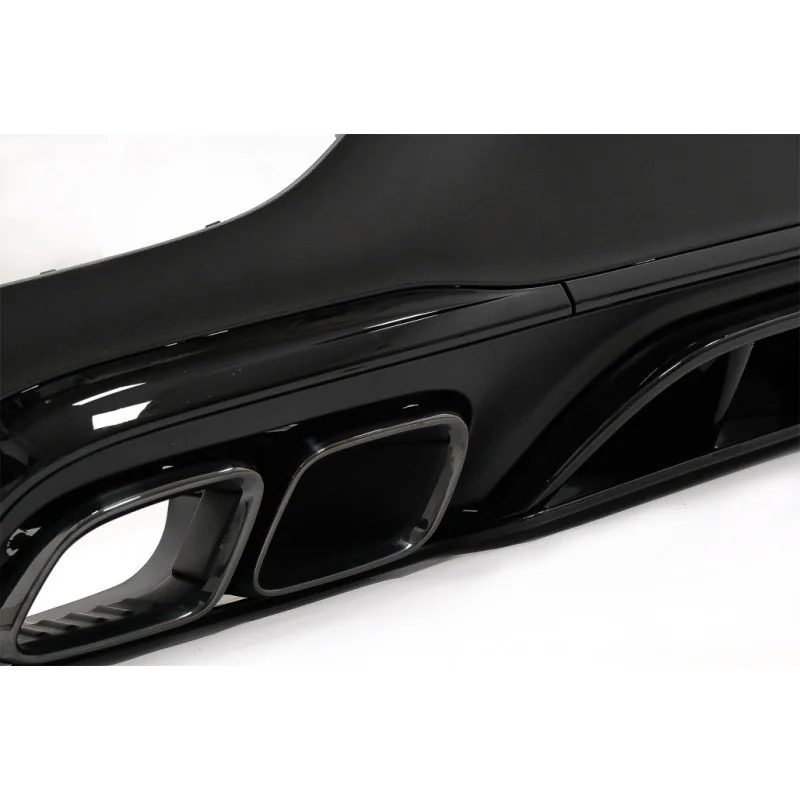 Difusor trasero con salidas de escape Negras para Mercedes GLC Coupe ...