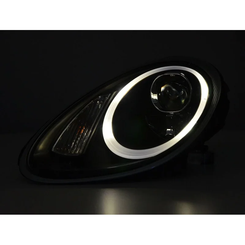 Faros Xenon Tipo LED DRL Boxster 987 04-09 Fondo Negro – MVM CAR PARTS ...