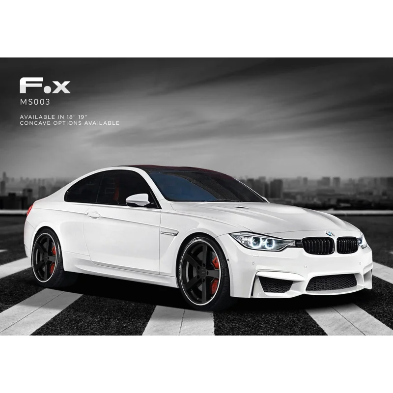 Juego de 4 Llantas 19 Fox MS003 Black Concave BM084